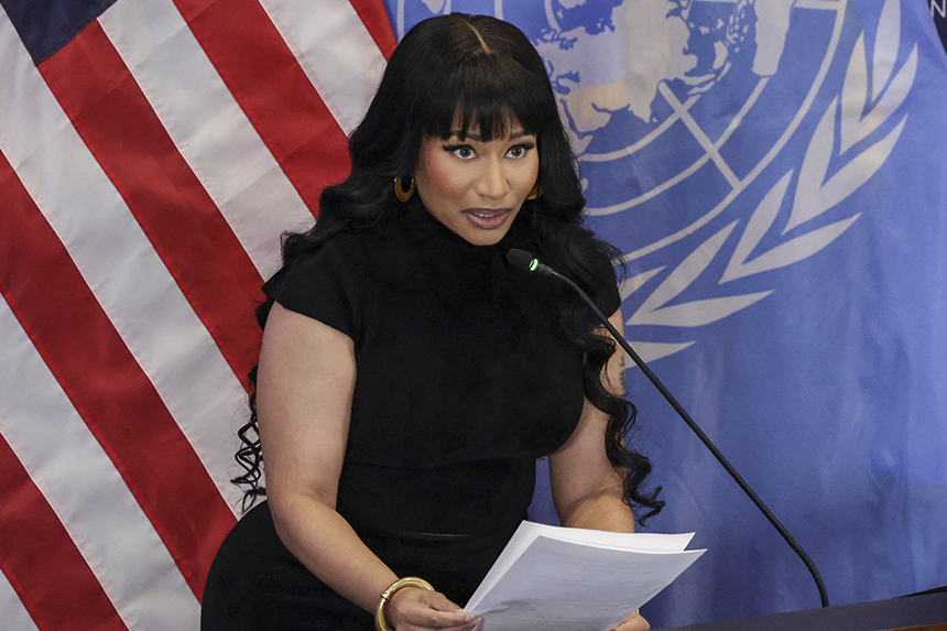 "La fe está siendo atacada", dice Nicki Minaj en discurso ante la ONU